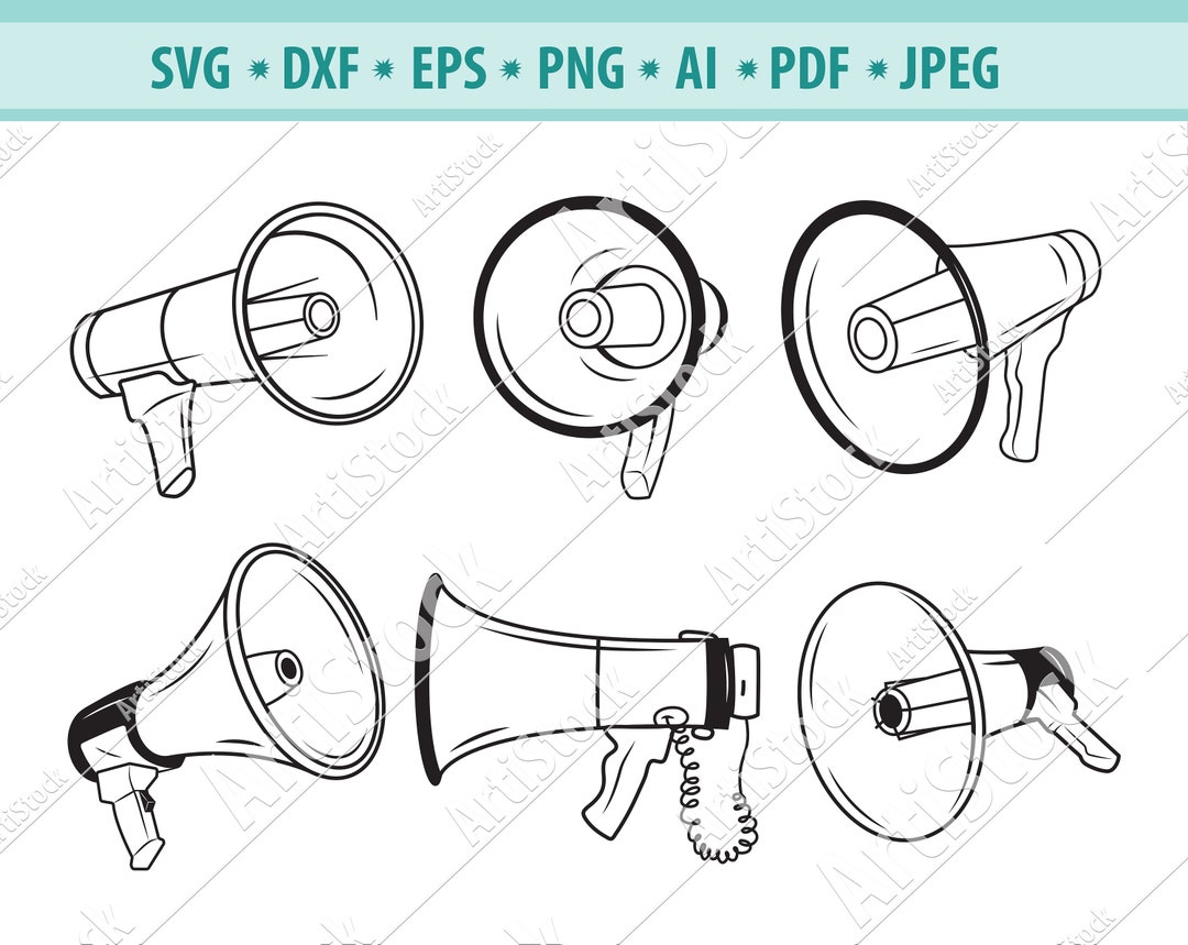 Bullhorn Svg, Loudspeaker Svg, Police Bullhorn Svg, Megaphone Svg ...
