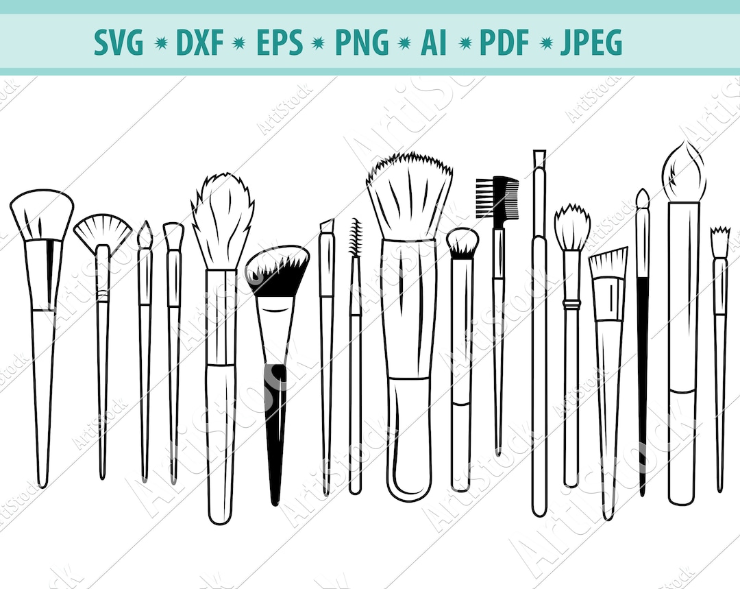 Makeup Brushes SVG, Makeup Artist Svg, Makeup Svg, Beauty Industry Svg ...