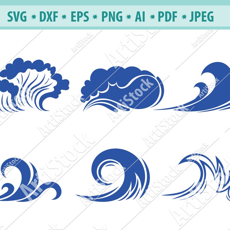 Waves Svg File - Etsy