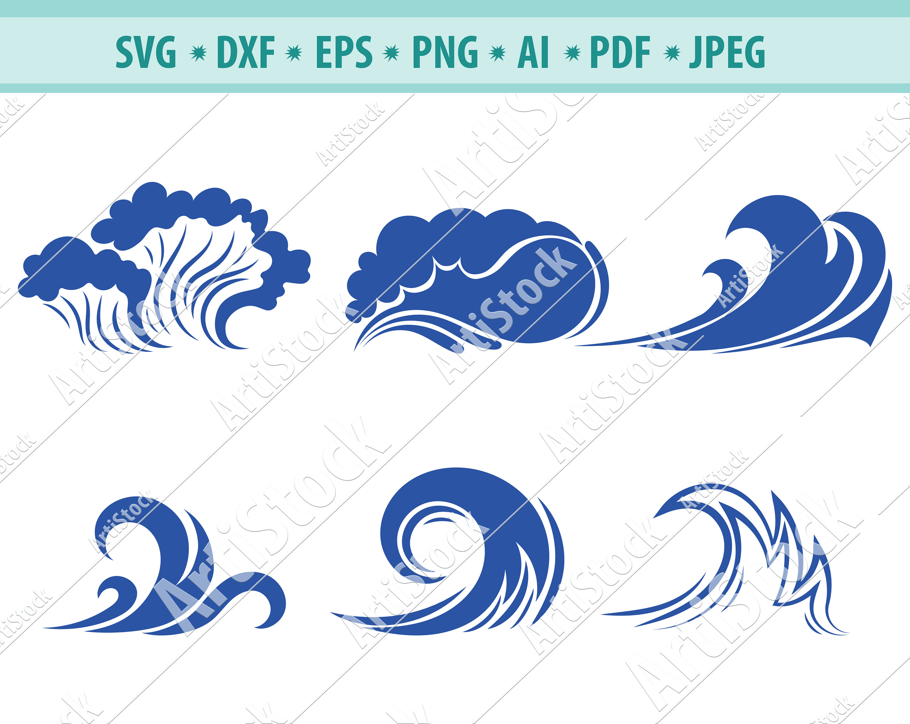 Wave SVG /waves Svg/sea Waves Svg/ Ocean Waves Svg/ Clipart/ - Etsy