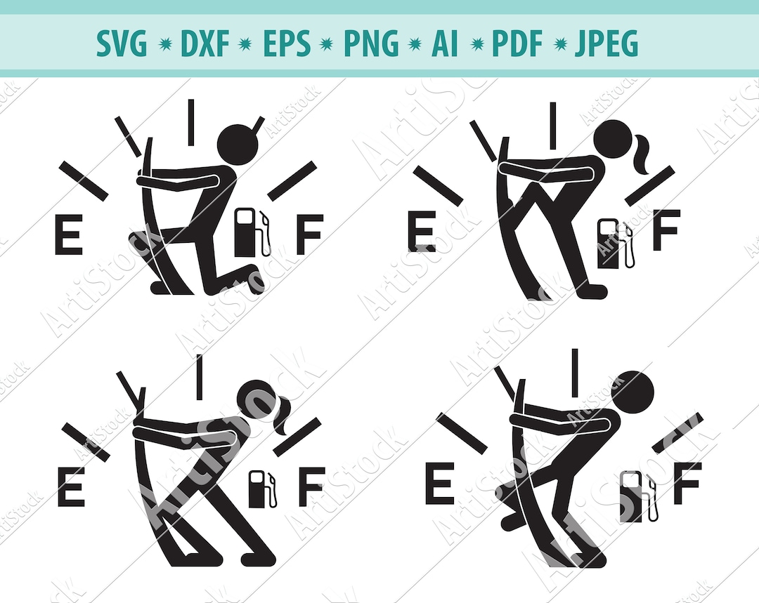 Gas Gauge SVG, Man Empty Gas Svg, Gas Pump SVG, Gas Station Svg, Funny ...