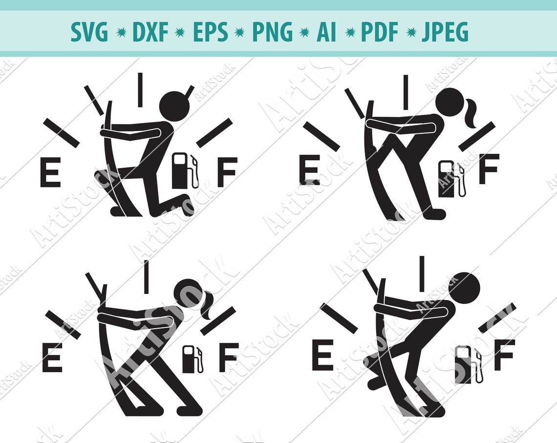 Gas Gauge SVG Man Empty Gas Svg Gas Pump SVG Gas Station - Etsy