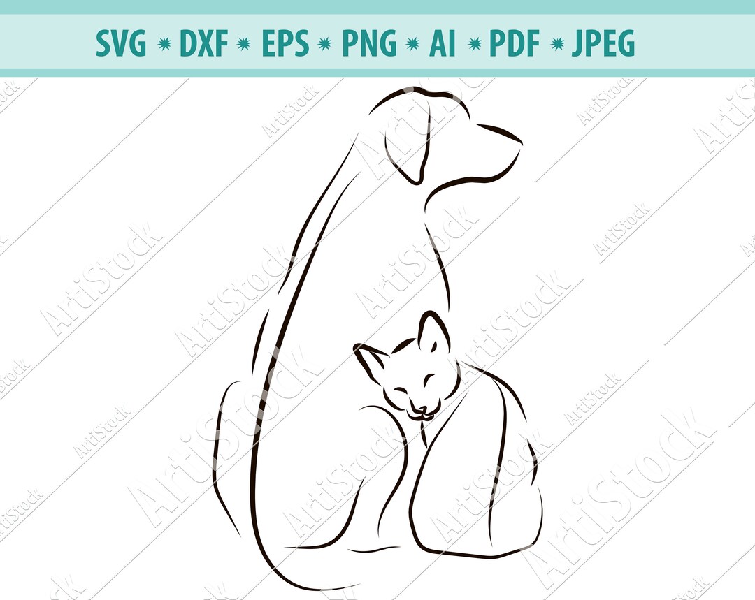 Cat & Dog SVG DXF PNG Cricut Silhouette Cut Files, Paw Medical Pet ...