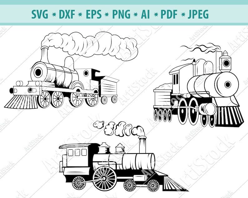 Train Svg File Steam Engine Svg Locomotive Svg Train Etsy
