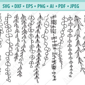 Tree Branch Svg Hanging Branches SVG Branch Cut File Leaf - Etsy