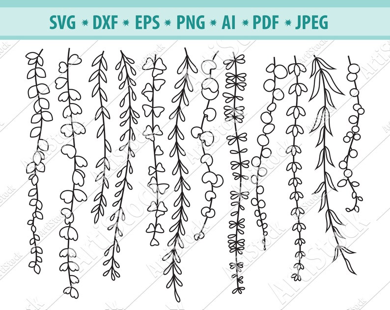 Tree Branch Svg Hanging Branches SVG Branch Cut File Leaf - Etsy