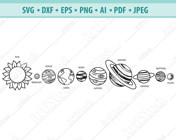 Solar System Svg Planets Svg Earth Svg Astronaut Svg - Etsy