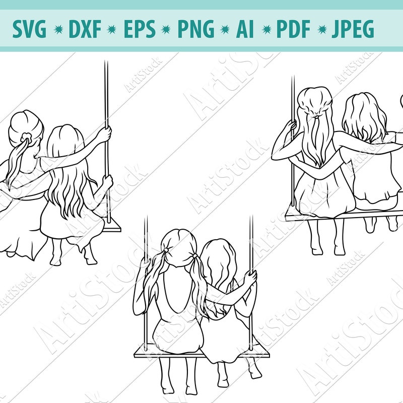 Girls Friends Svg - Etsy