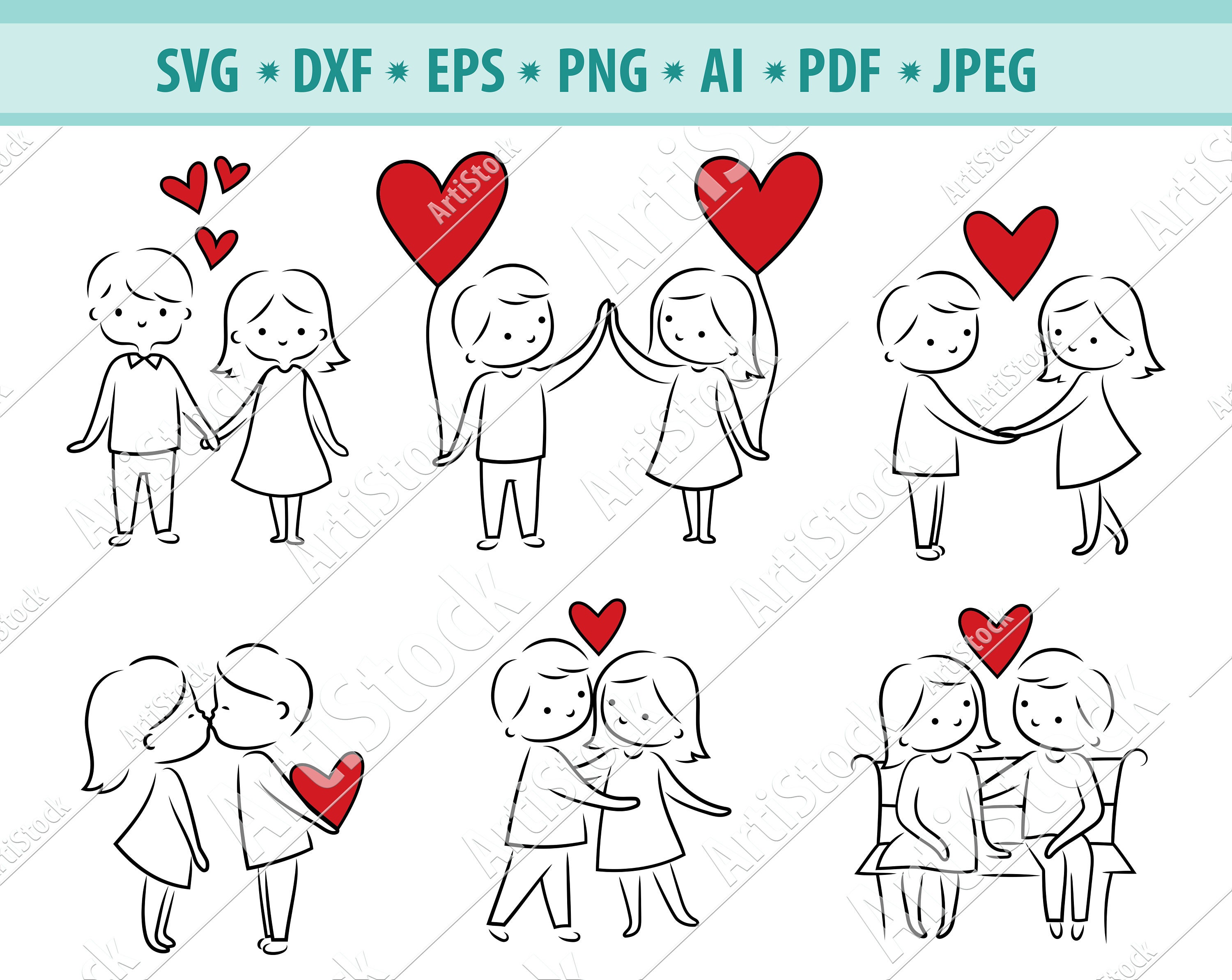 Cute Stick People In Love
