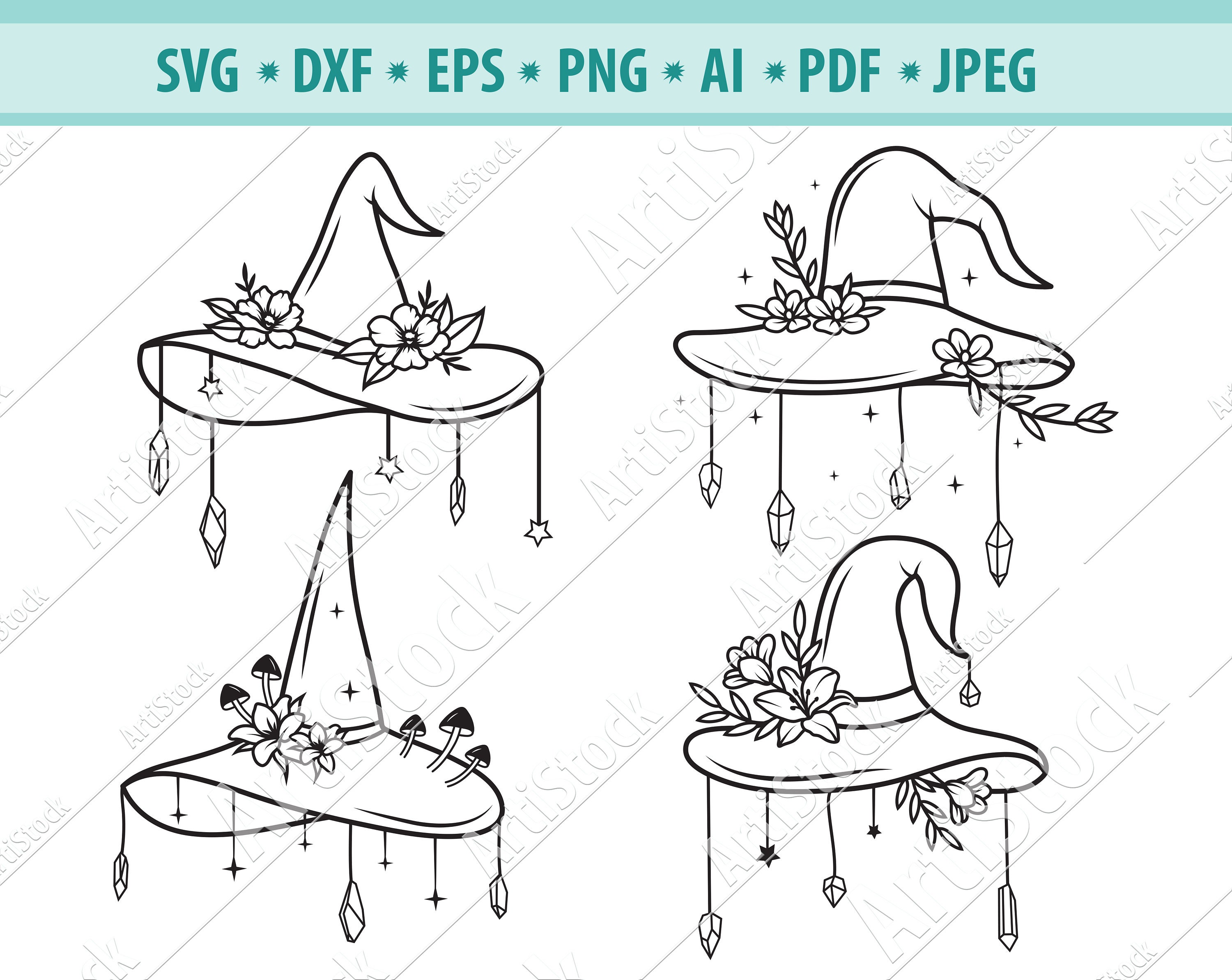 Witch Hat SVG Wizard Hat Svg Halloween Svg Witch Hat - Etsy Norway