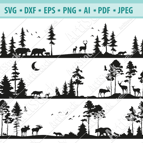 Forest Svg - Etsy