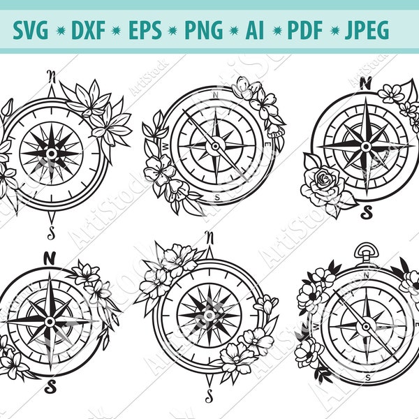 Compass Rose Design - Etsy