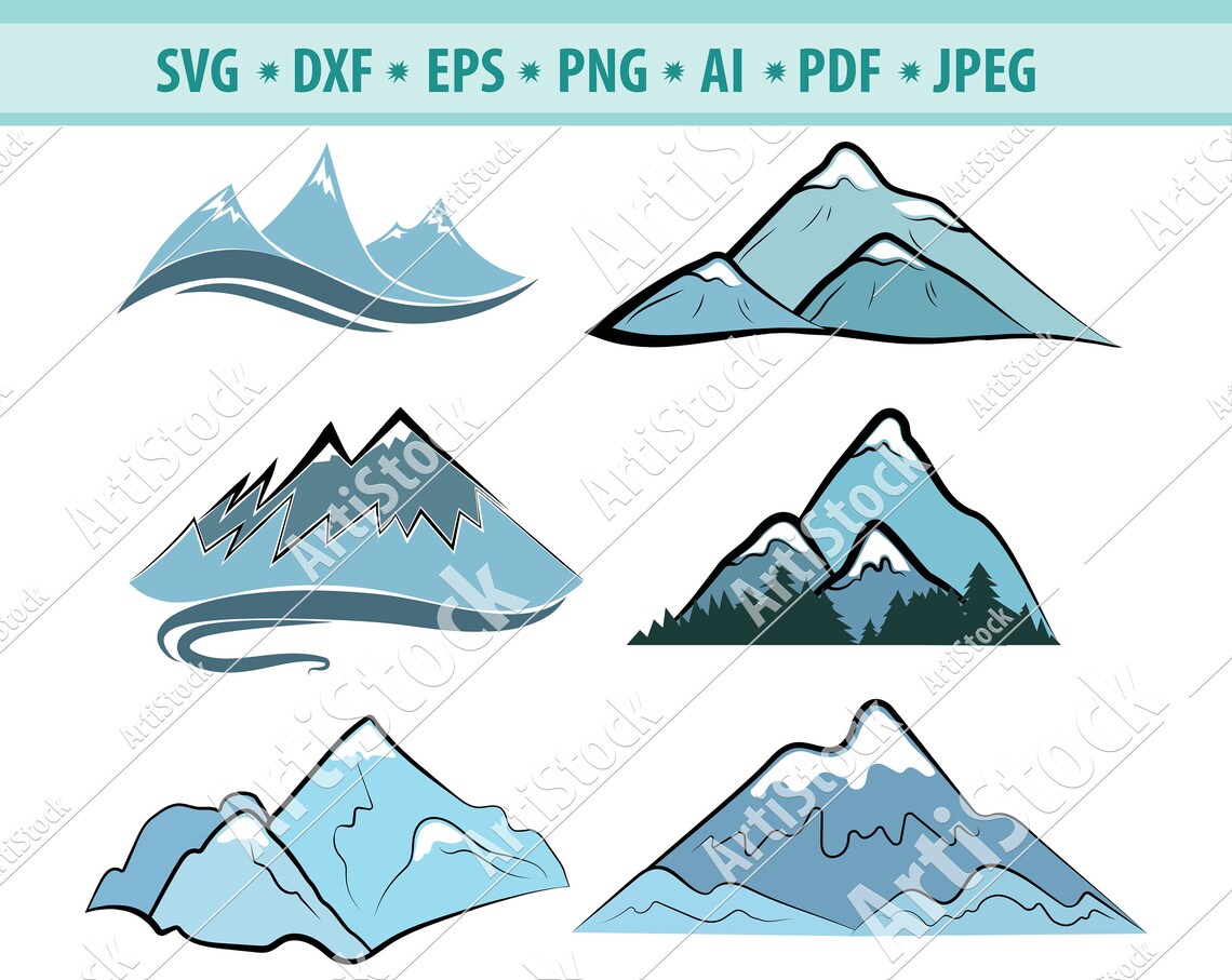 Mountain SGV Nature SVG Mountain Clipart Mountain | Etsy