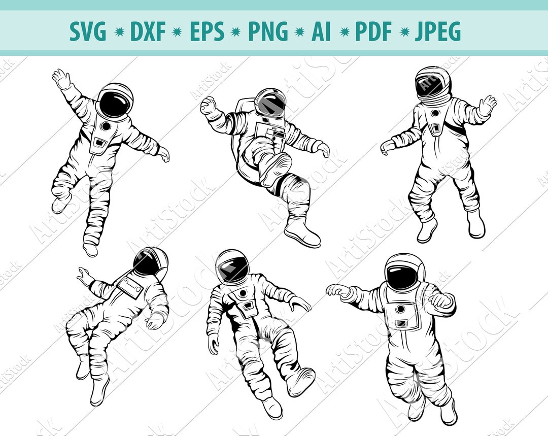 Astronaut SVG, Space Svg, Astronaut Clipart, Astronaut Files for Cricut ...