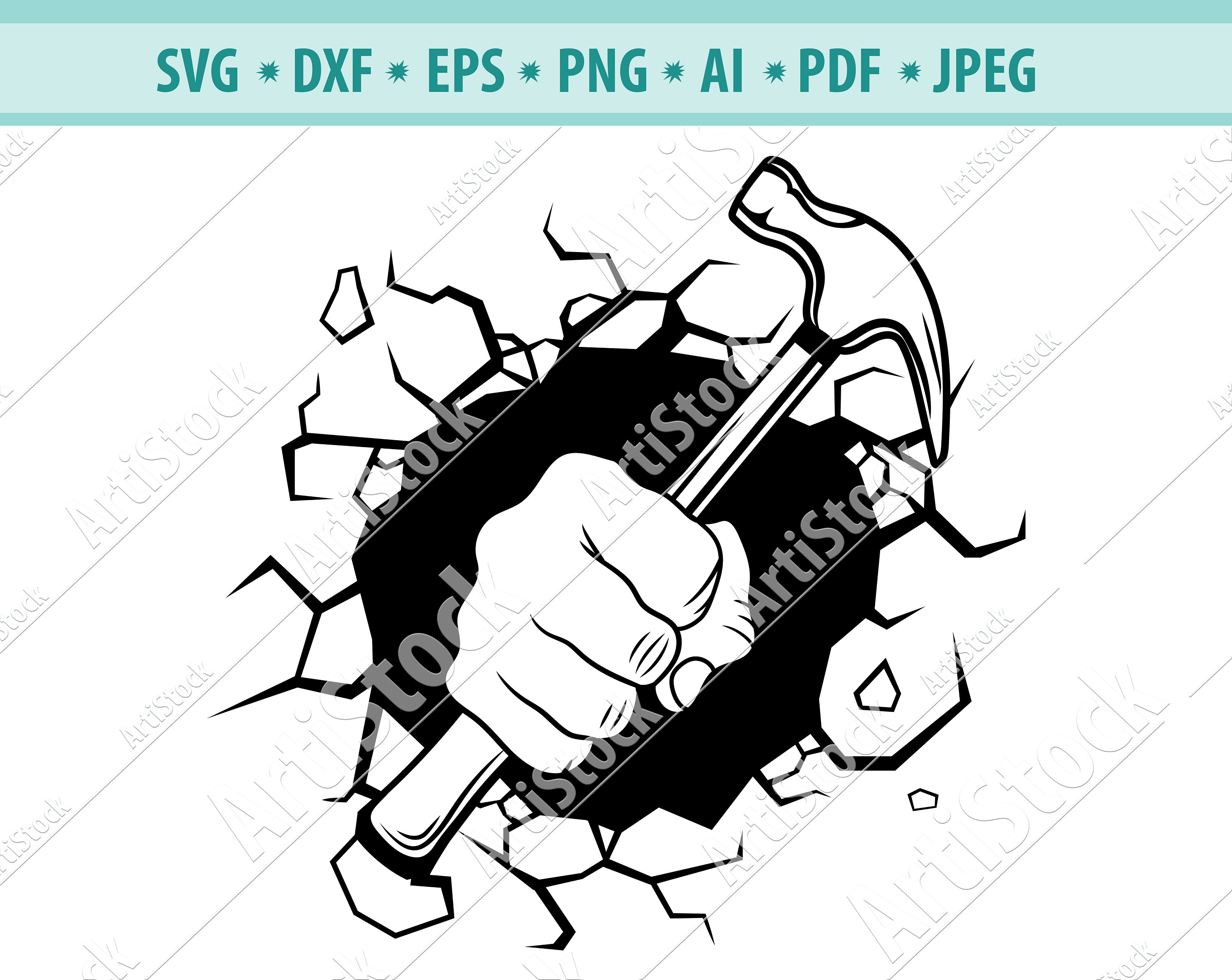 Hammer Svg, Smash Punch Carpenter Svg, Carpenter Tool Svg, Carpenter ...