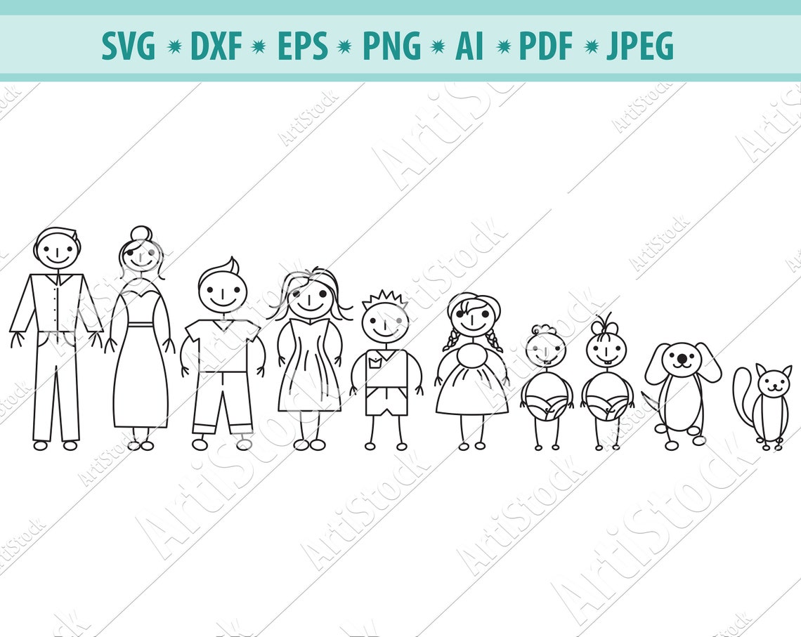 Stick Family Svg Bundle Stick Family Cut Files Stick Family | Etsy