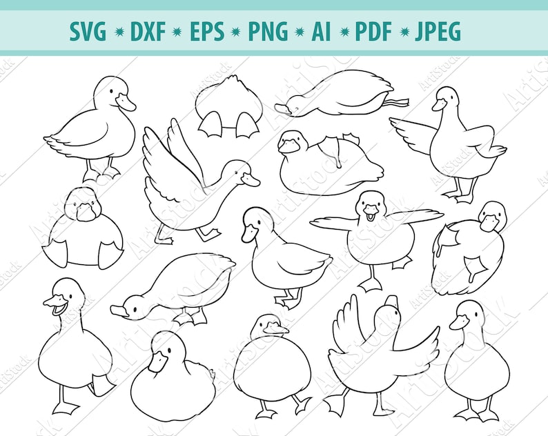 Cute Duck SVG Flying Ducks Svg Farm Animals Svg Funny Duck - Etsy