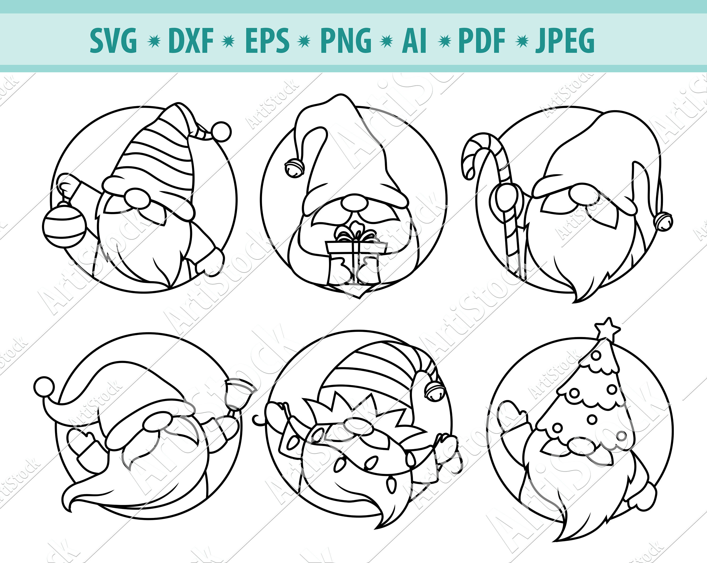 Gnome Frame Svg, Cute Garden Gnome SVG, Nordic Gnome Svg, Gnome Clipart ...