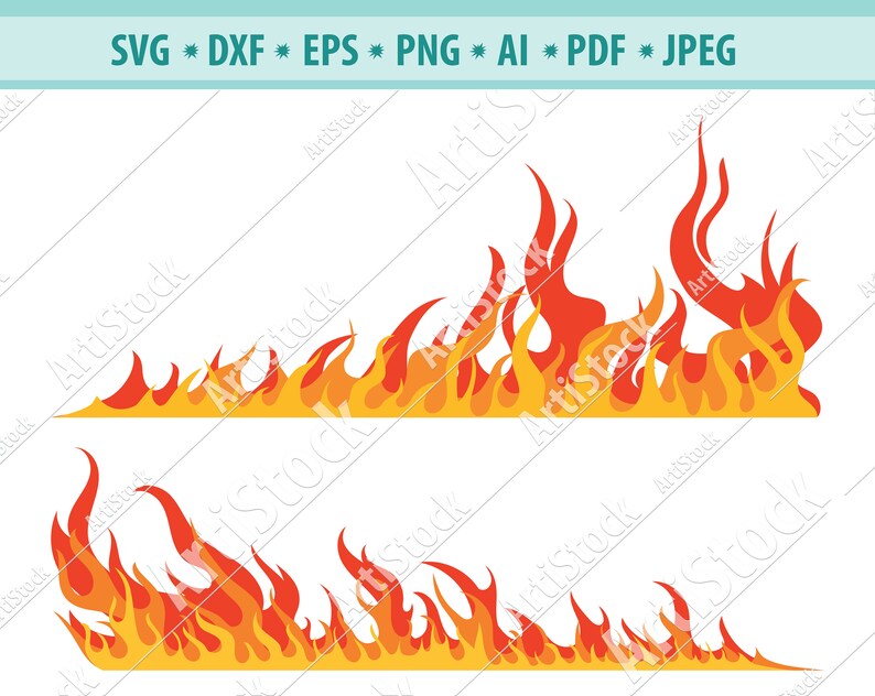 Fire SVG Flames SVG Fire Cricut Fire Dxf Flames Cutting | Etsy