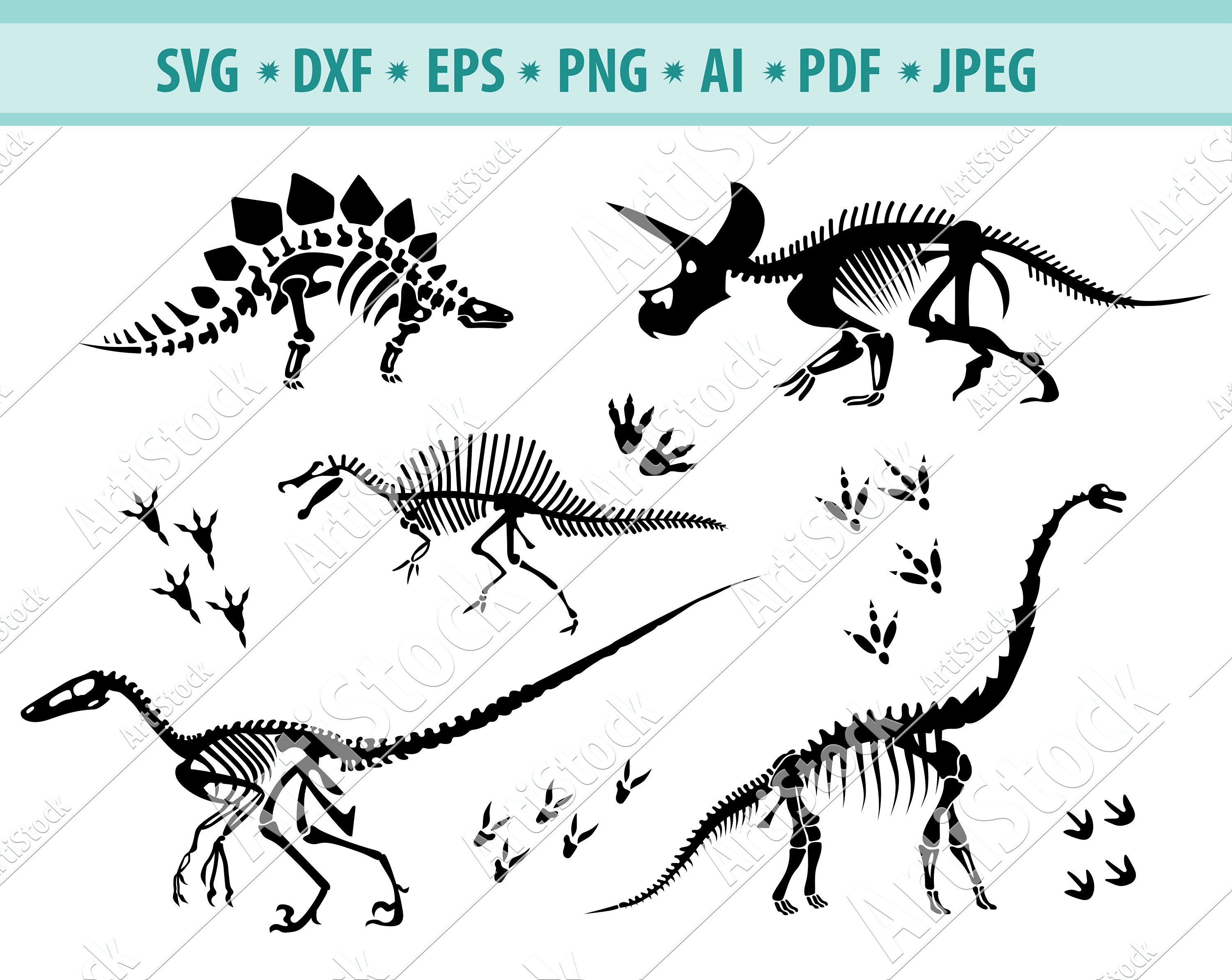 Dinosaur Skeleton Template