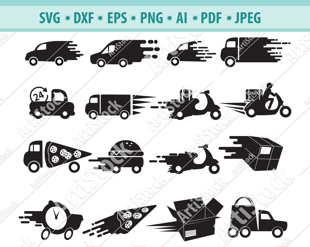 Delivery Icons SVG, Fast Delivery Svg , Free Shipping Svg, Ecommerce ...