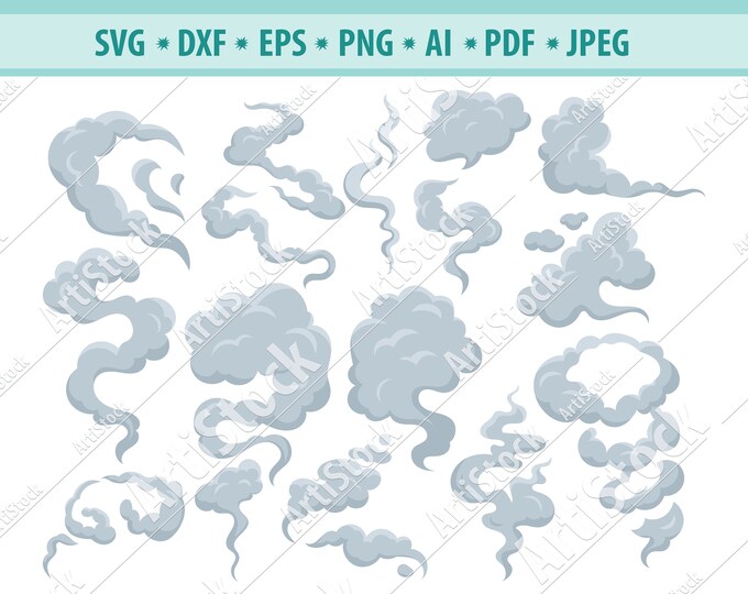 Clouds SVG Files for Silhouette Cameo and Cricut. Clouds Weather Svg ...