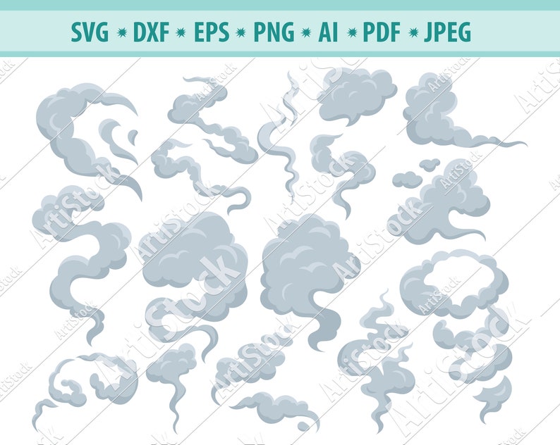Clouds SVG Clouds Weather Svg Cartoon Cloud Cloud Clipart - Etsy