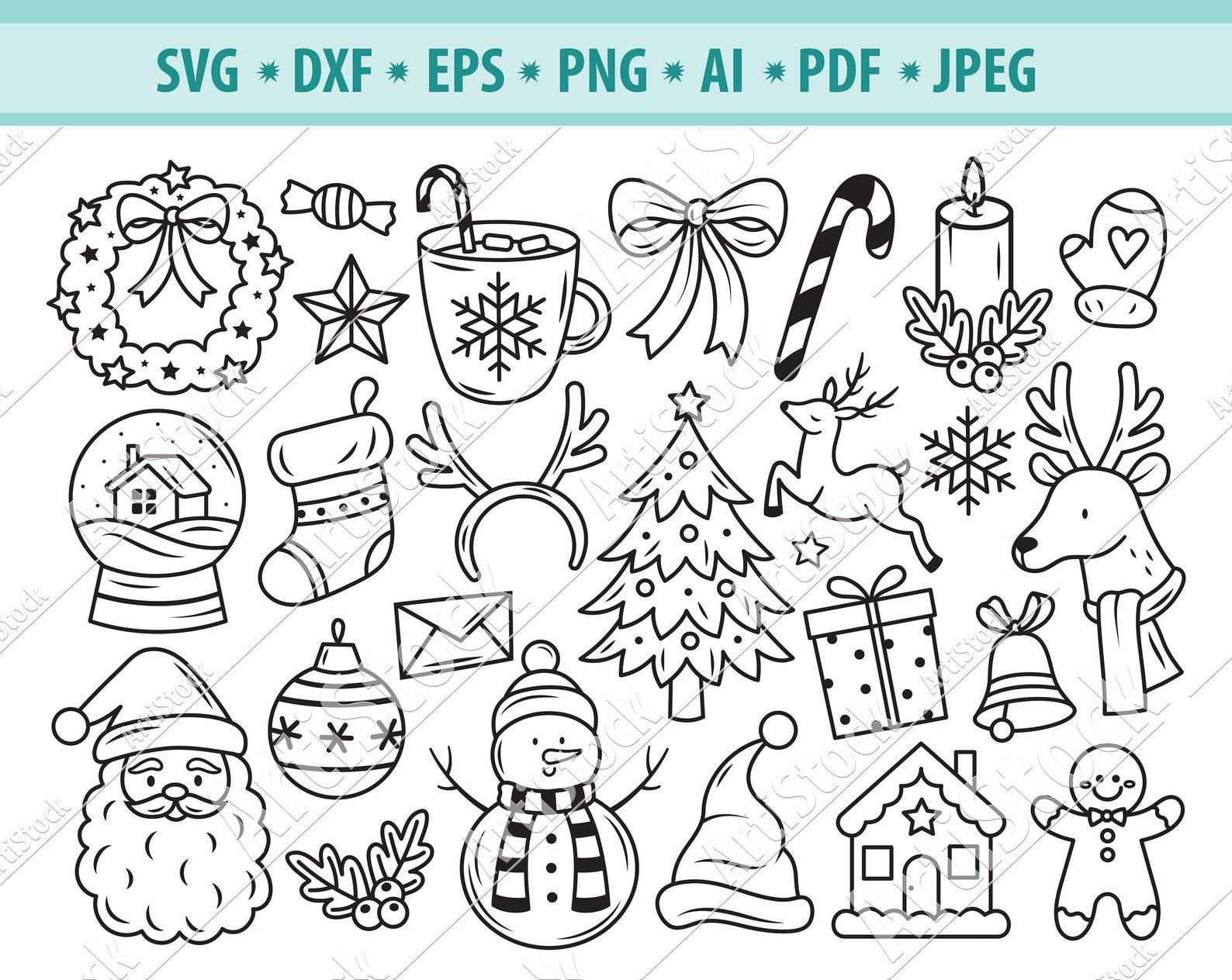 Christmas Svg Christmas Light Svg Christmas Elements Svg | Etsy