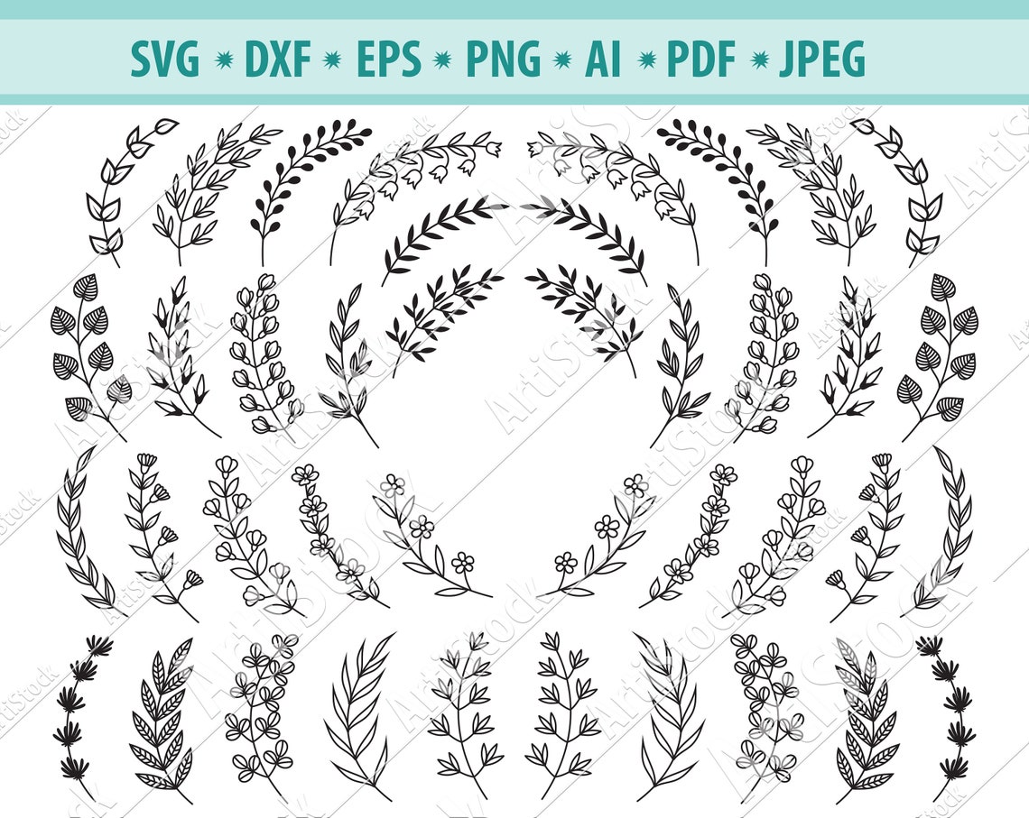 Leaf Svg File Branches Svg Leaves Svg Laurel Wreath Svg - Etsy