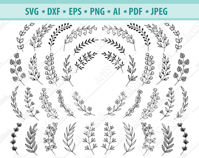 Fichier Feuille Svg, Branches svg, Feuilles Svg, Couronne de laurier ...