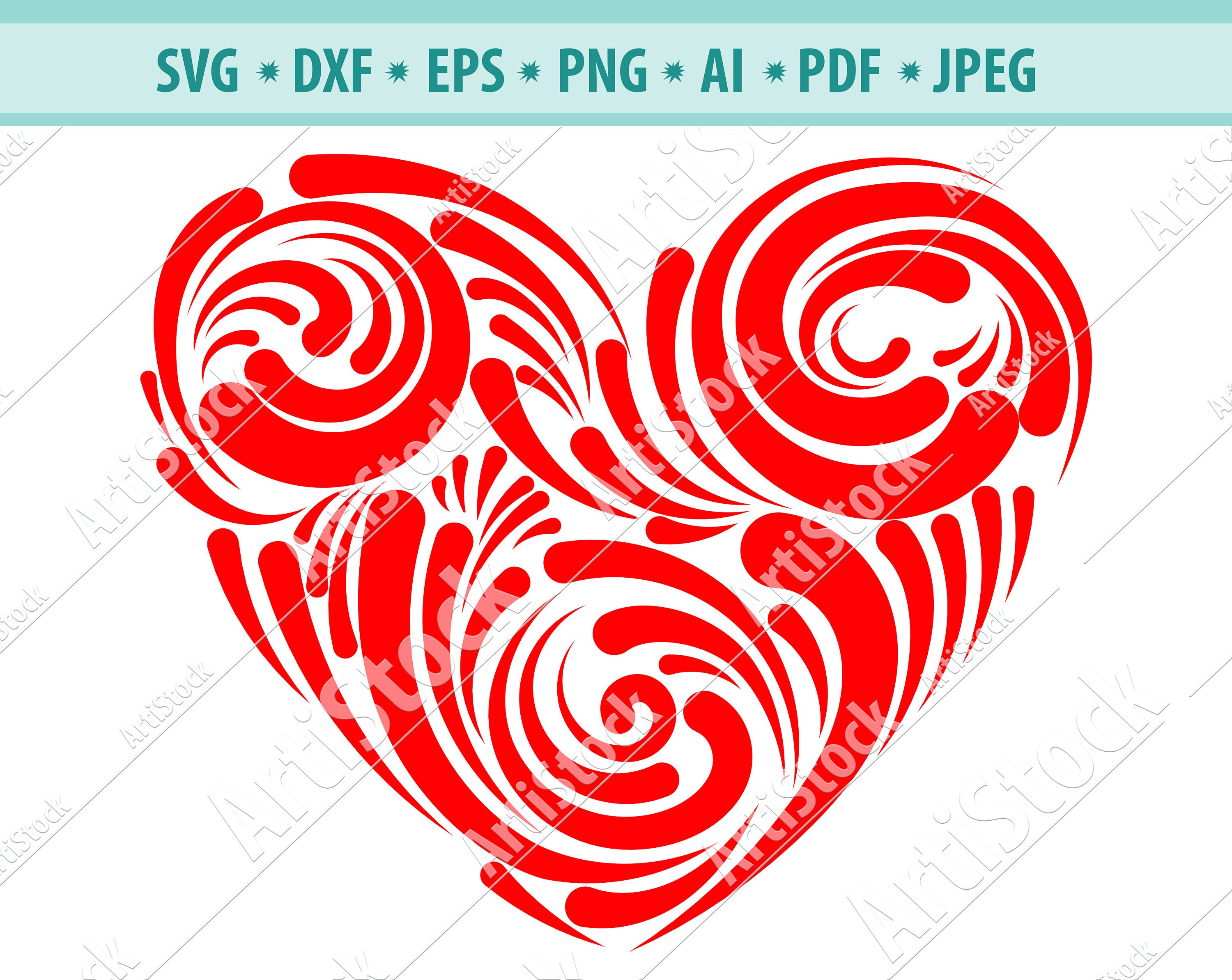 Heart SVG Valentines Day SVG Love SVG Heart Cut File Heart | Etsy