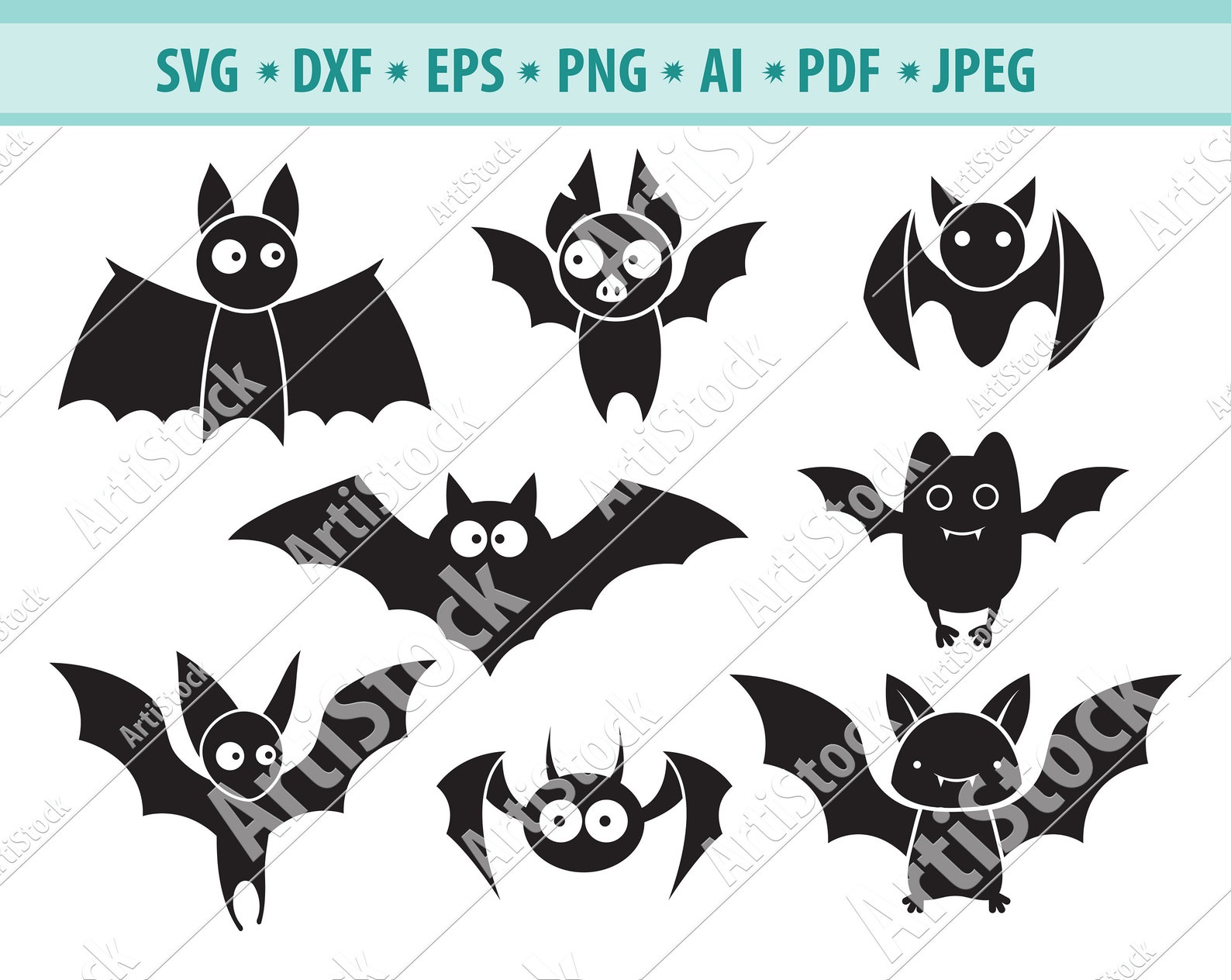 Bat SVG Bundle Cute Bat SVG Halloween Bat SVG Bat - Etsy