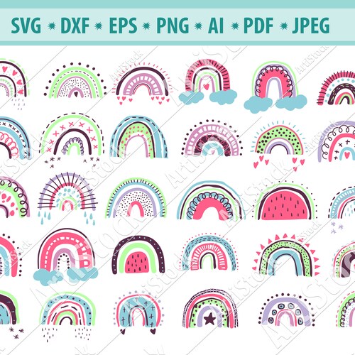 Rainbow SVG File Baby Shower Svg Rainbow Cut File Rainbow - Etsy
