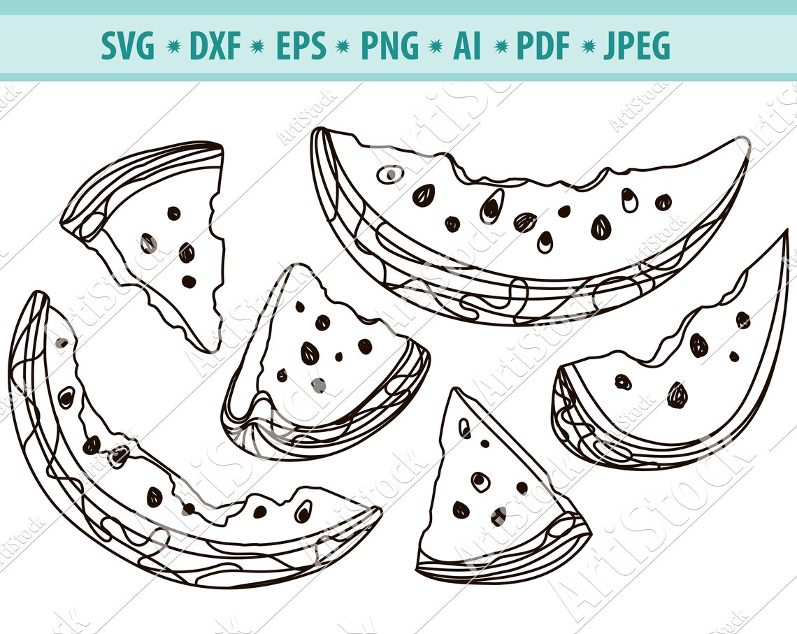 Watermelon SVG Bundle Watermelon SVG Watermelon Clipart Cut - Etsy