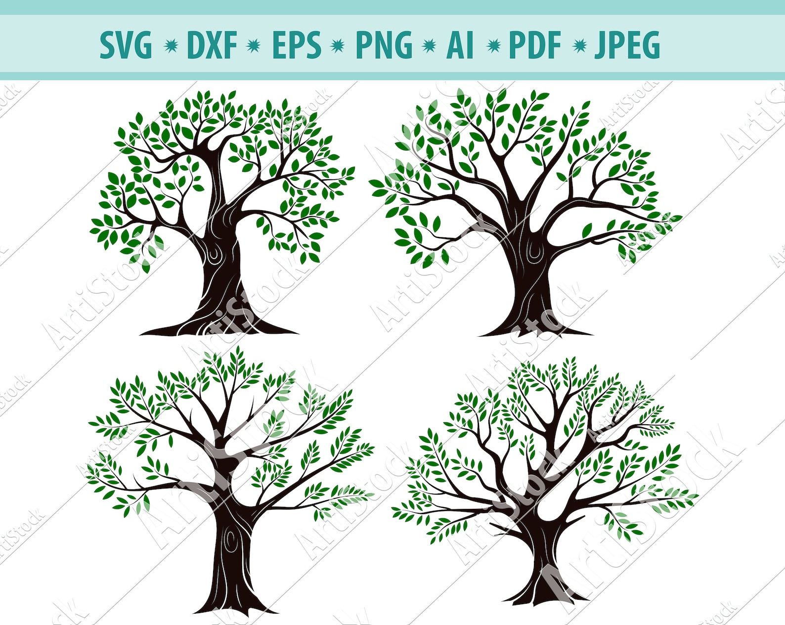 Tree svg, imágenes prediseñadas de árbol, silueta de árbol, vector de ...