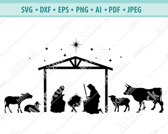 Nativity SVG Nativity Scene Svg Christmas SVG Holiday - Etsy Hong Kong