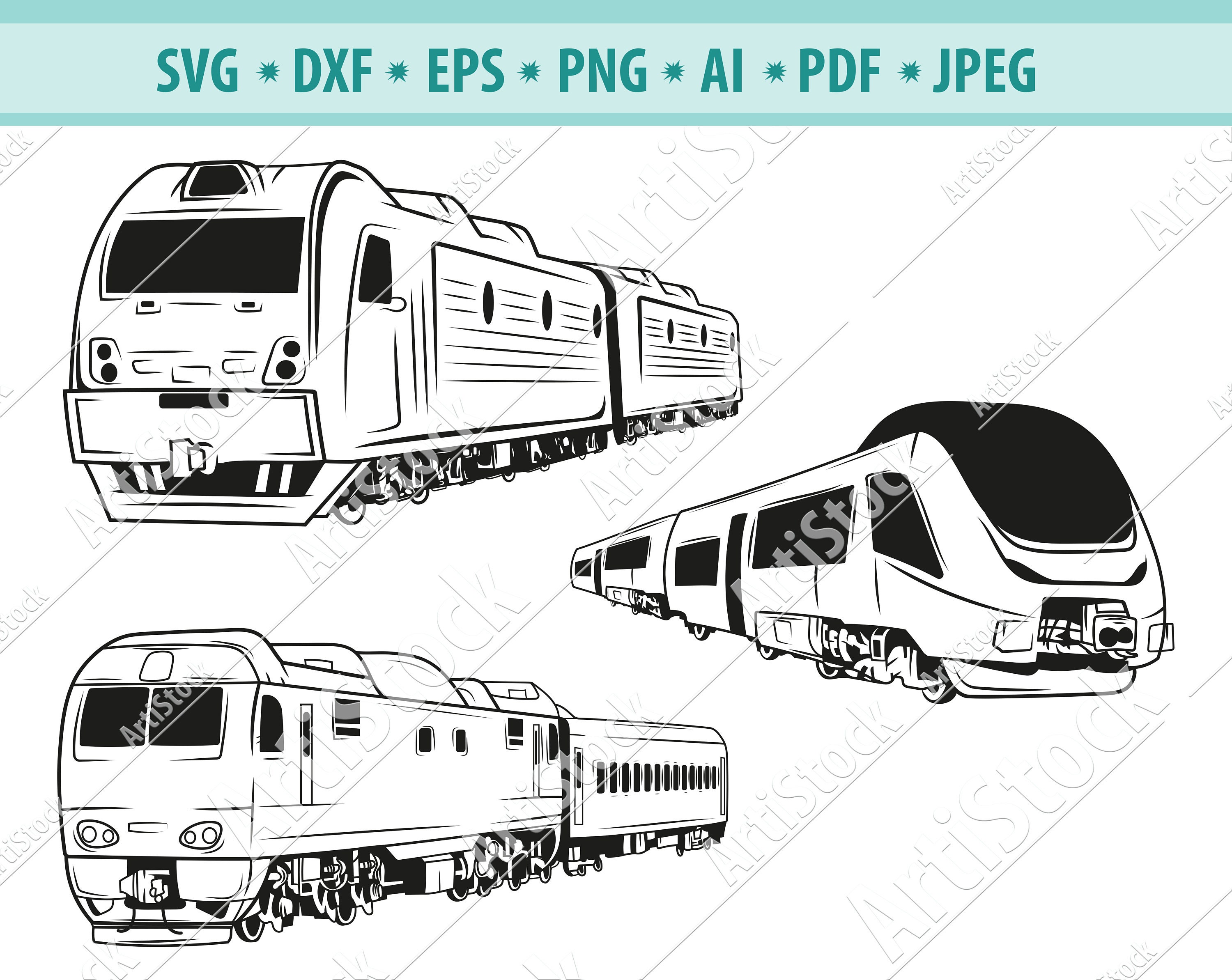 Zug-Svg-Datei, Dampflok-Svg, Lok-Svg, Zug-Clipart, Zug-Silhouette, Png ...