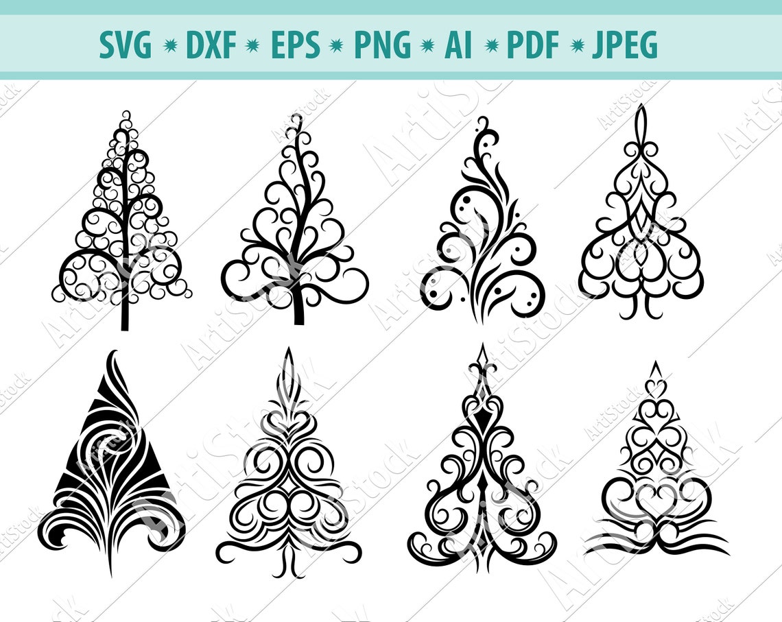 Christmas Tree Svg, Christmas Svg, Christmas Tree Cut File Svg, Tree ...