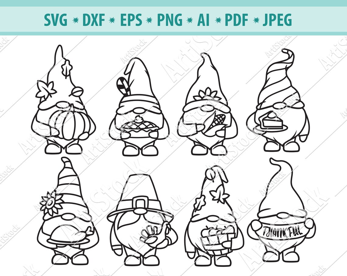 Thanksgiving Gnome Svg Holiday Gnome Svg Gnome With Pumpkin - Etsy