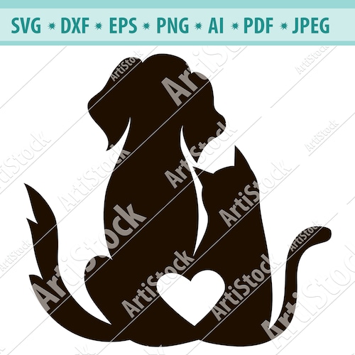 Cat & Dog SVG DXF PNG Cricut Silhouette Cut Files Paw Medical - Etsy