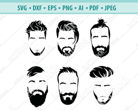 Beard Man SVG Beards Svg Beard Svg Beard Clipart Beard Man | Etsy