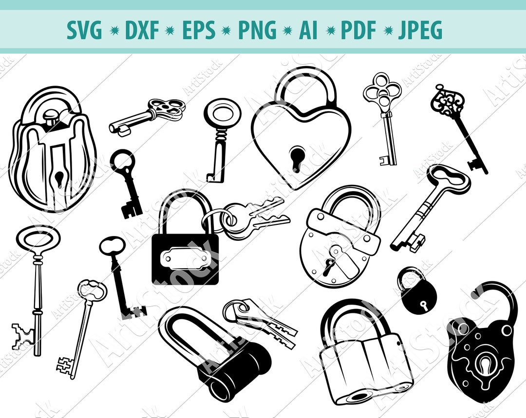 Lock Svg,key Svg, Vintage Key Svg,heart Lock Key Svg,key Lock Svg,files ...