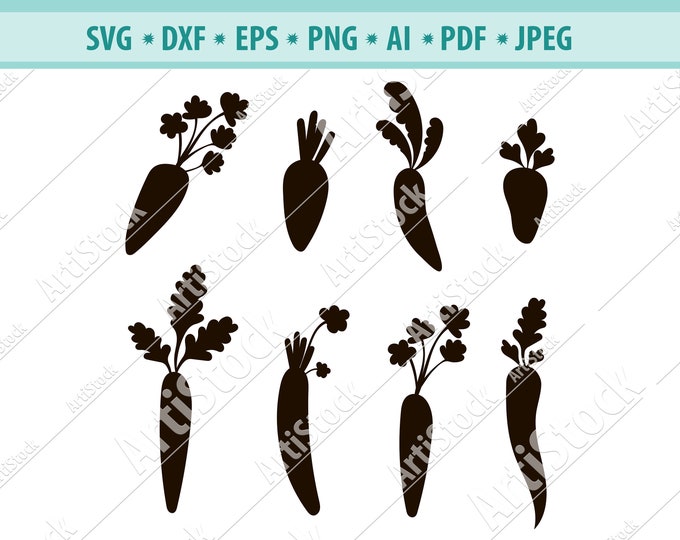 Carrot SVG File, Carrot DXF, Carrot Clipart, Carrot Printable, Carrot ...