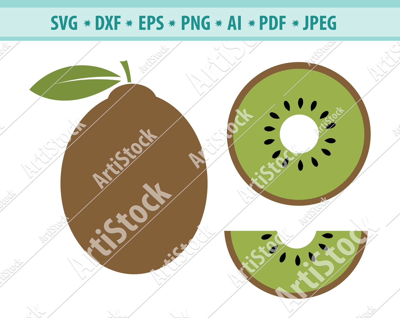 Kiwi Svg Tropical Fruit Svg Kiwi Fruit Svg Kiwi Slice Svg - Etsy
