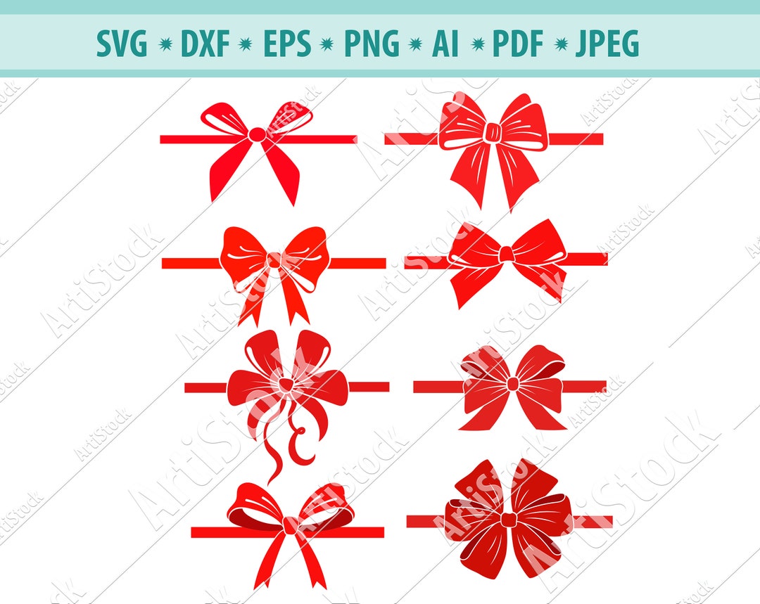 Bow Svg, Ribbon Svg, Christmas Bow Svg, Christmas Ribbon Svg, Bow ...