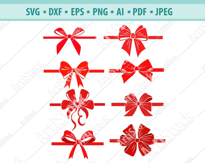 Arco svg nastro svg fiocco di Natale svg nastro di Natale - Etsy Italia