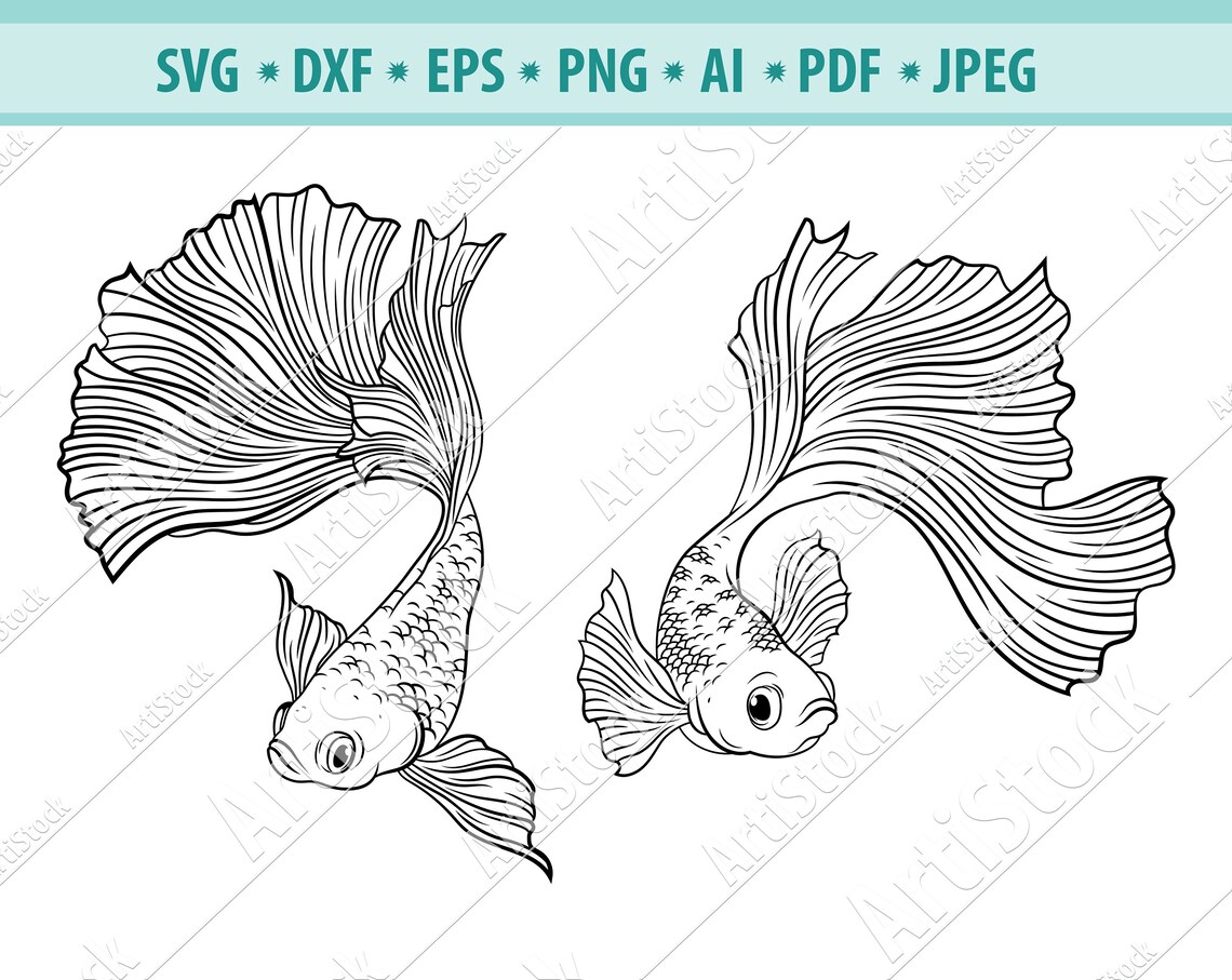 Goldfish Svg Bundle Gold Fish Clipart Fish Svg Aquarium - Etsy
