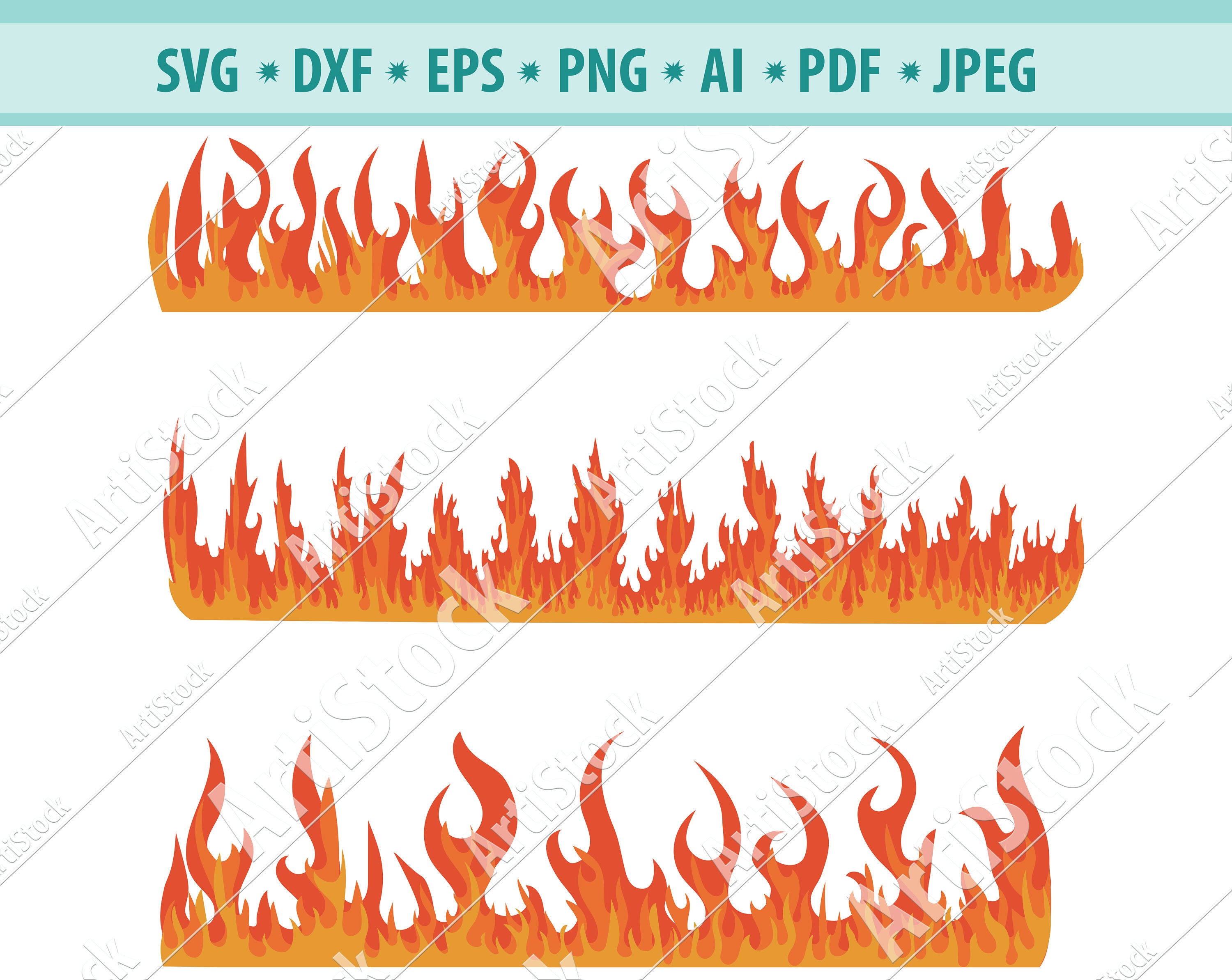Fire SVG Flames SVG Fire Cricut Fire Dxf Flames Cutting | Etsy India