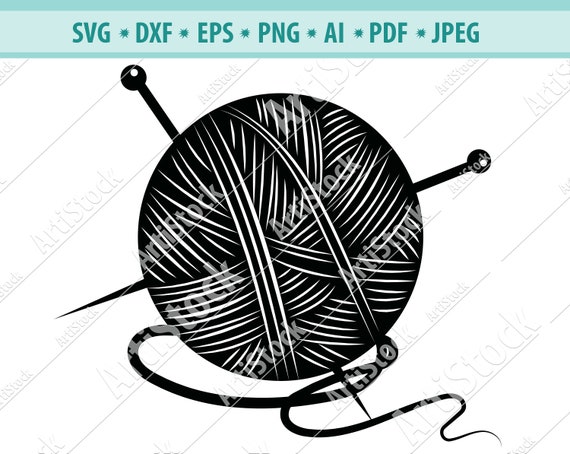 Knitting Svg Cut File Knitting Needle Svg Yarn Ball Svg | Etsy