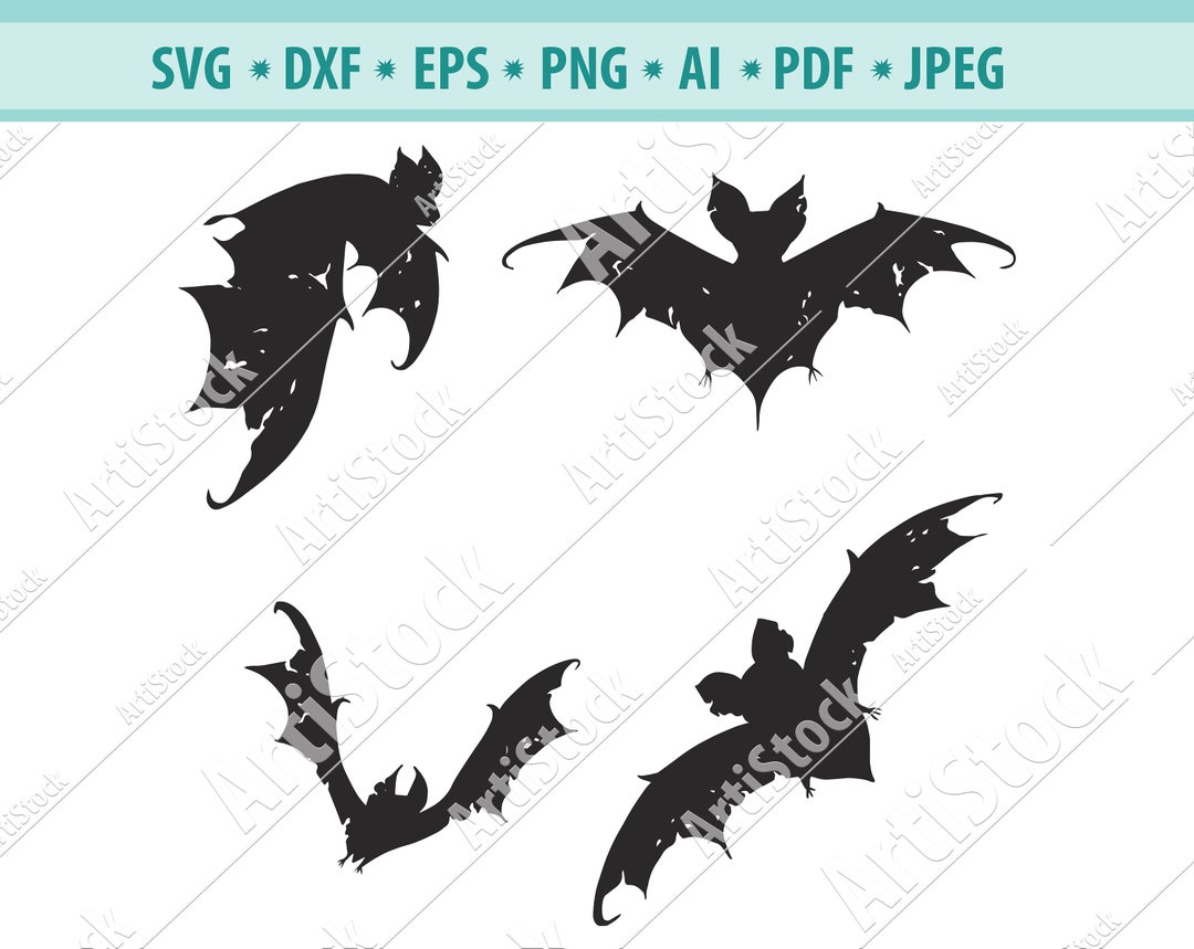 Bat SVG Bundle, Bat SVG, Clipart, Bat Cut Files for Silhouette, Files ...